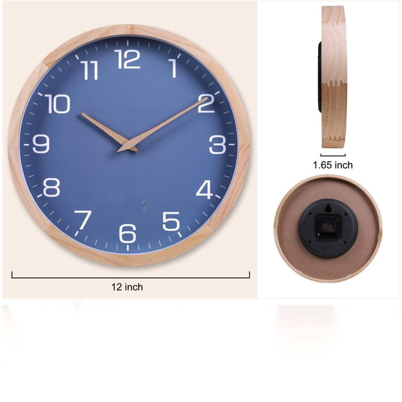 Latitude Run® Heidler Solid Wood Wall Clock | Wayfair